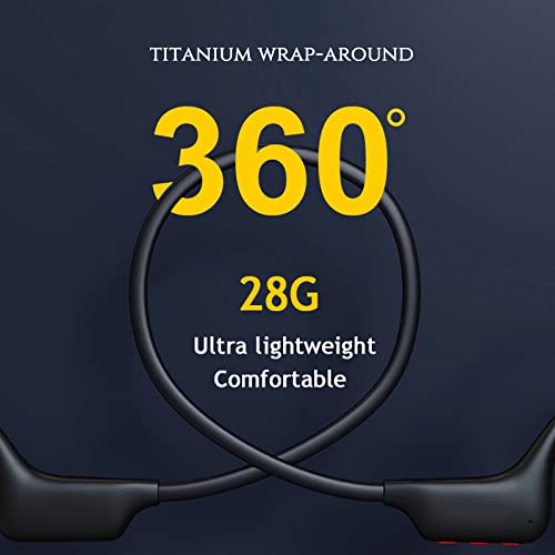 Waterproof Bone Conduction Bluetooth Headphones Ultralight Swimming Headphones IP68 Waterproof Bluetooth 5.3 Open Ear Wireless Sports Headset with MP3 Play 16G Memory for Running Swimming (Black Red)