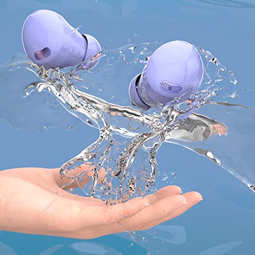 Wireless Earbuds Bluetooth in Ear Light-Weight Headphones Built-in Microphone Immersive Premium Sound with Charging Case purp