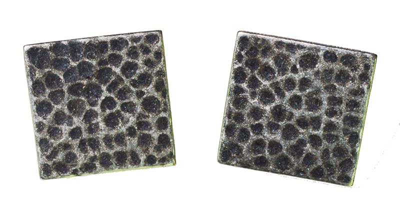 Santa Fe Antique Silver Plated Brass Square Post Earrings
