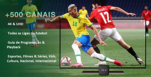 2022 Tigre 3 IPTV BRAATV Brazil Quad-Core Mali-450MP GPU Ultra HD 1080P 4K HDR WiFi 2.4G