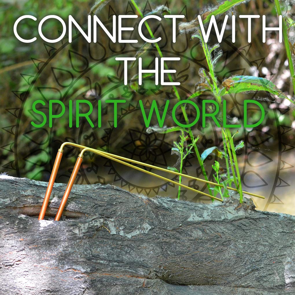 MyDeal Products Solid Copper and Brass Dowsing Rods with Smooth Movement for Tracing Spiritual Energy Chi, Ghost Hunting, Water Divining, Finding Gold, Locating Lost Items or Answering Questions!