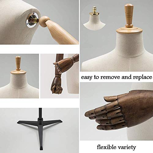 Mannequin Display Stand Male Mannequin Torso Body Dress Form Busts with Metal Base Manikin Dummy Model for Clothing Display Stable Stand ( Color : Silver ) (Silver )