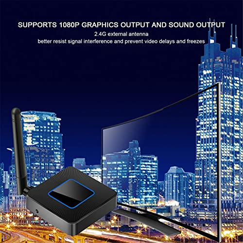 Zunate Wireless HDMI Transmitter Receiver, Wireless WiFi Display Receiver for AirPlay Mirroring OS Systems Miracast Windows Android