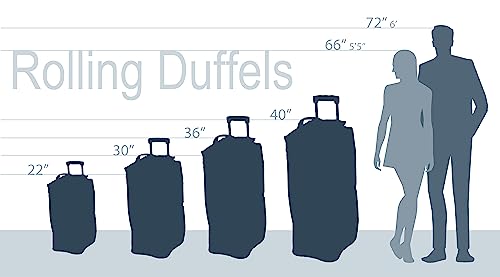 Rockland Rolling Duffel Bag, TURQUOIS, 22"