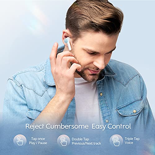 Wireless Earbuds, Bluetooth Earbuds in Ear w/Wireless Charging Case/USB-C, Wireless Earphones Hi-Fi Sound, Bluetooth 5.0 Headphones w/Microphone, Touch Control/25H/IPX7 for Sports/Work/3 Modes