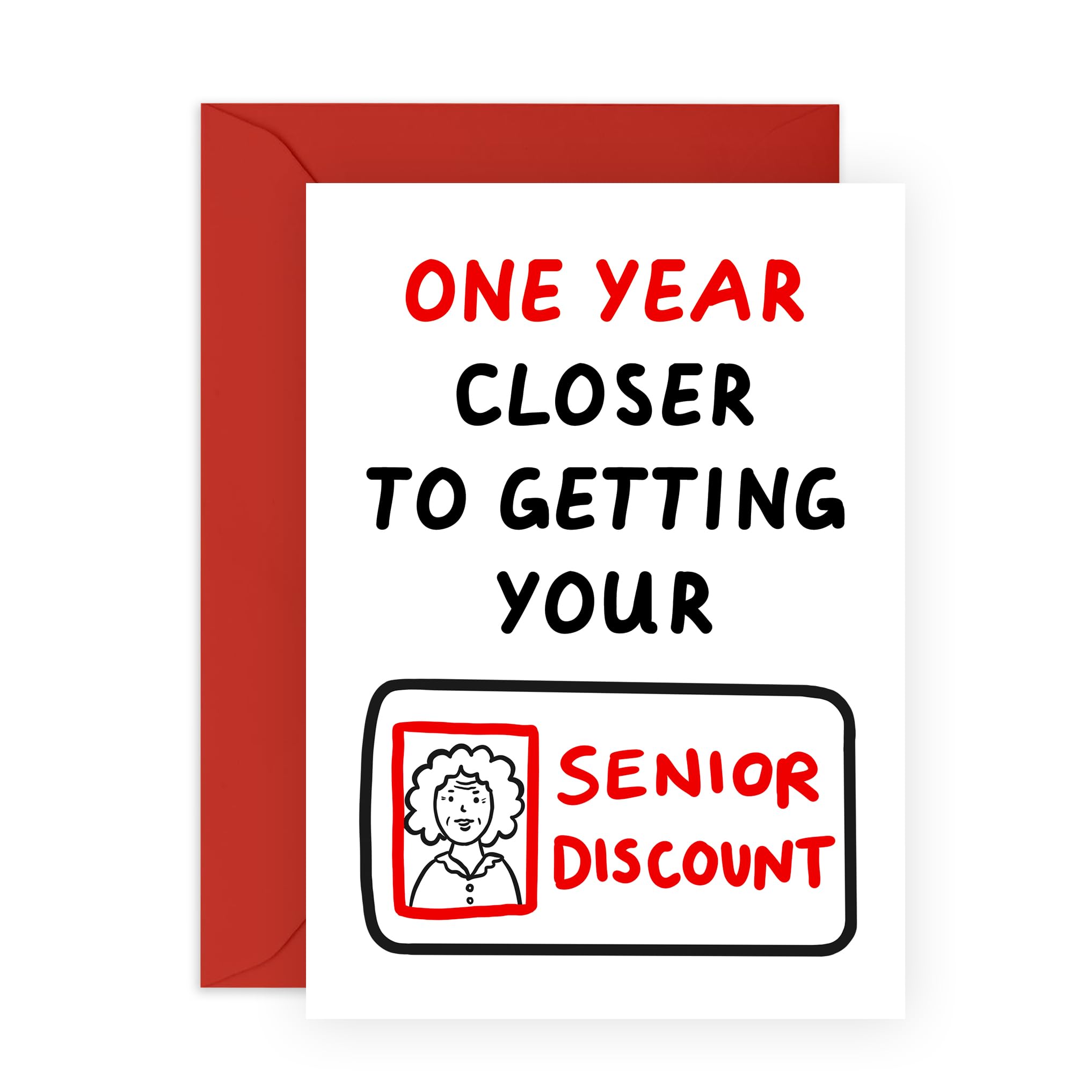 CENTRAL 23 Funny Birthday Card - Closer To Senior Discount Woman - Witty Humor - Greeting Cards For Grandma - Her - Birthday Cards For Women Best Friend Sister Mom - Comes With Fun Stickers