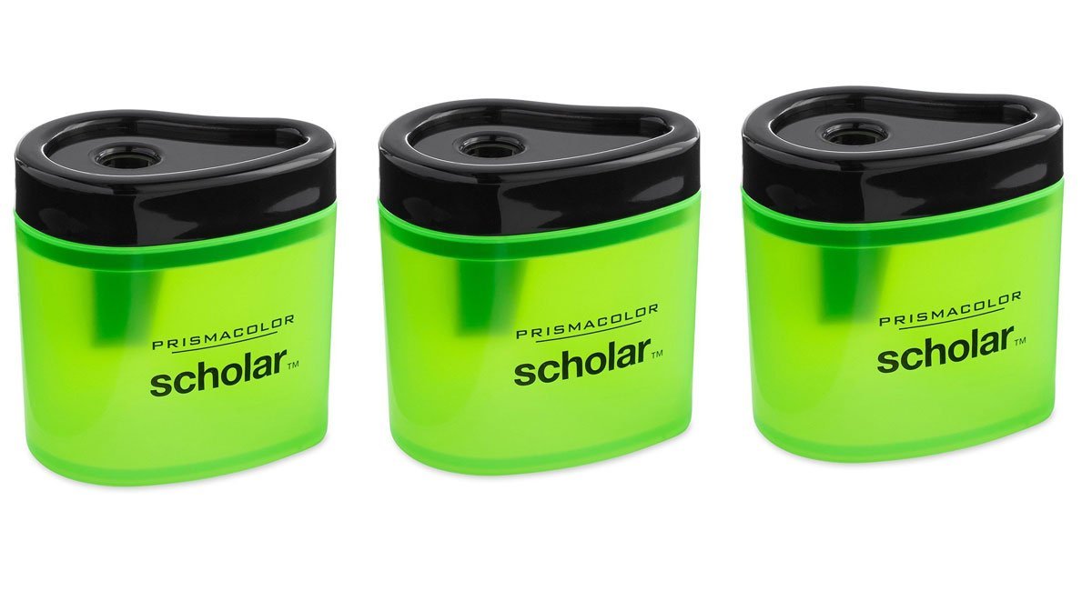 Prismacolor 1774266 Scholar Colored Pencil Sharpener, 3 Piece