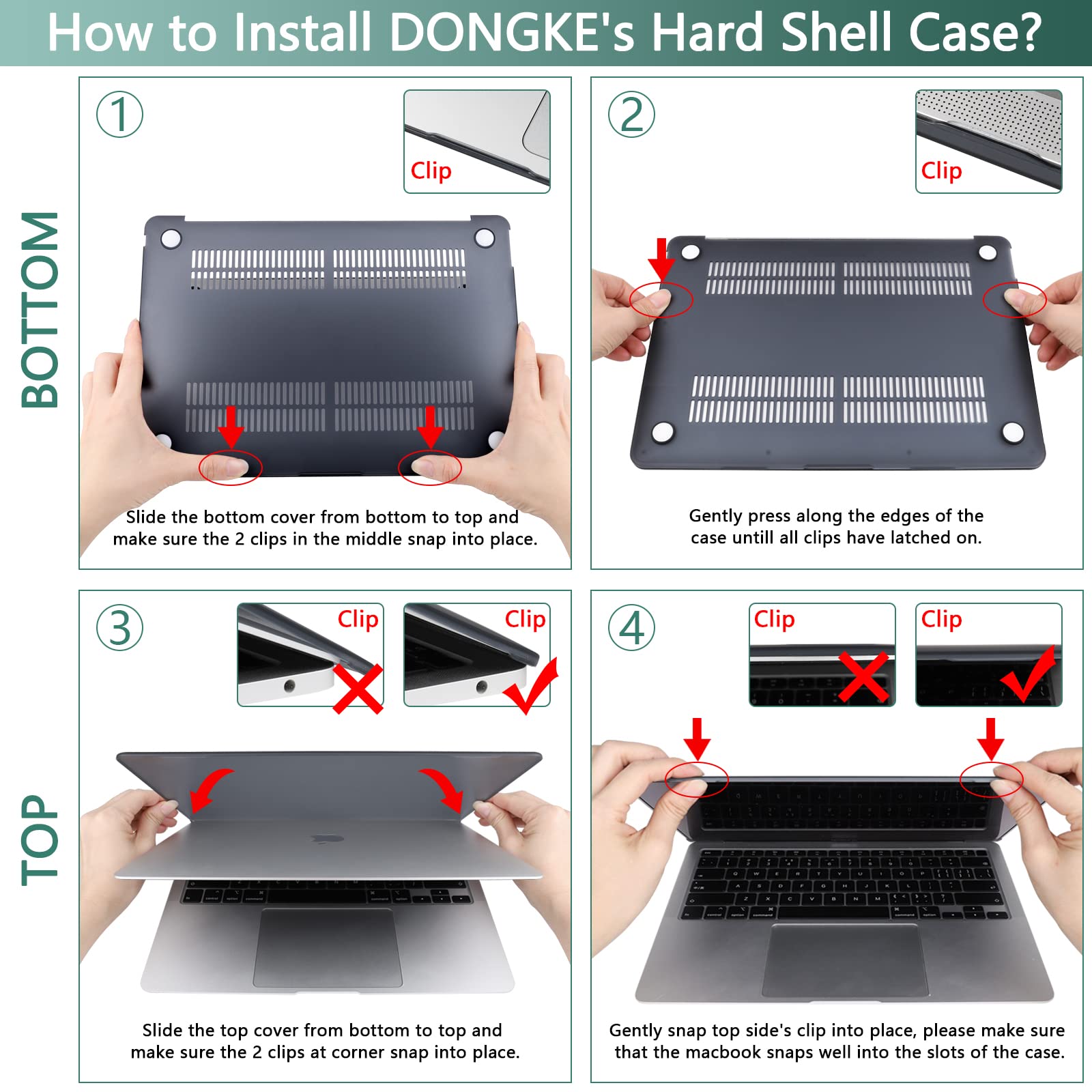 DONGKE Compatible with MacBook Air 13 inch Case 2021 2020 2019 2018 Release A2337 M1 A2179 A1932 with Retina Display Touch ID, Plastic Hard Shell & Keyboard Cover - Abstract Mountain