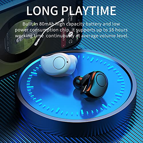 Mini Bluetooth Earphone, Invisible Wireless Headphone in-Ear Earbud with Microphone, 16 Hours Playing Time Earpiece Car Headset USB Charger for iPhone Samsung Smartphone (Nude)