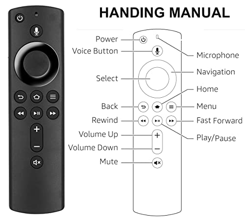 Replacement Voice Remote 2rd Gen for Amazon Fire TV Stick Lite Fire TV Stick 2nd Gen and 3rd Gen Fire TV Stick 2020 Release Fire TV Stick 4K/Max Fire TV Cube (1st and 2nd Gen) Fire TV 3rd Gen