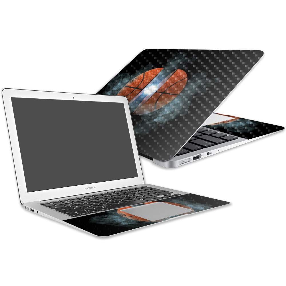 MightySkins Carbon Fiber Skin for Apple MacBook Air 13" (2017) - Basketball Orb | Protective, Durable Textured Carbon Fiber Finish | Easy to Apply, Remove, and Change Styles | Made in The USA