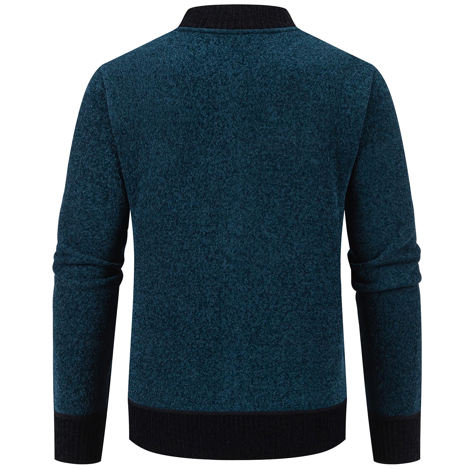 Mylldey Mens Casual Full Zip Cardigan Sweaters Cable Knit Jacket Sweater Men, US Size(Navy-XXL)