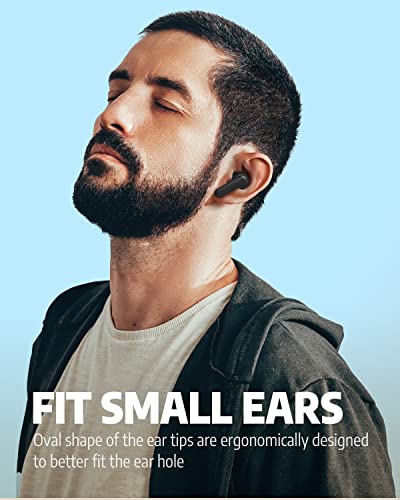 AIHOOR Wireless Earbuds for iOS & Android Phones, Bluetooth 5.3 in-Ear Headphones with Extra Bass, Built-in Mic, Touch Control, USB Charging Case, 30hr Battery Earphones, Waterproof for Sport