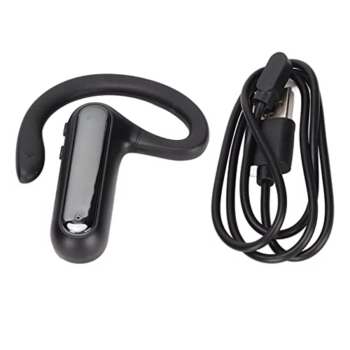 Single Ear Bluetooth Headset, Waterproof HiFi Bone Conduction Headphones Stereo Wireless Earphone for Sports, Running, Driving, Bicycling, Hiking