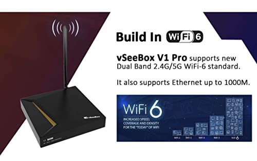 vSeeBox V1 Pro with Backlit 4GB RAM + 32GB ROM Free HIGH Speed 18GBPS HDMI 2.0/UPS 2nd Day AirĀ®