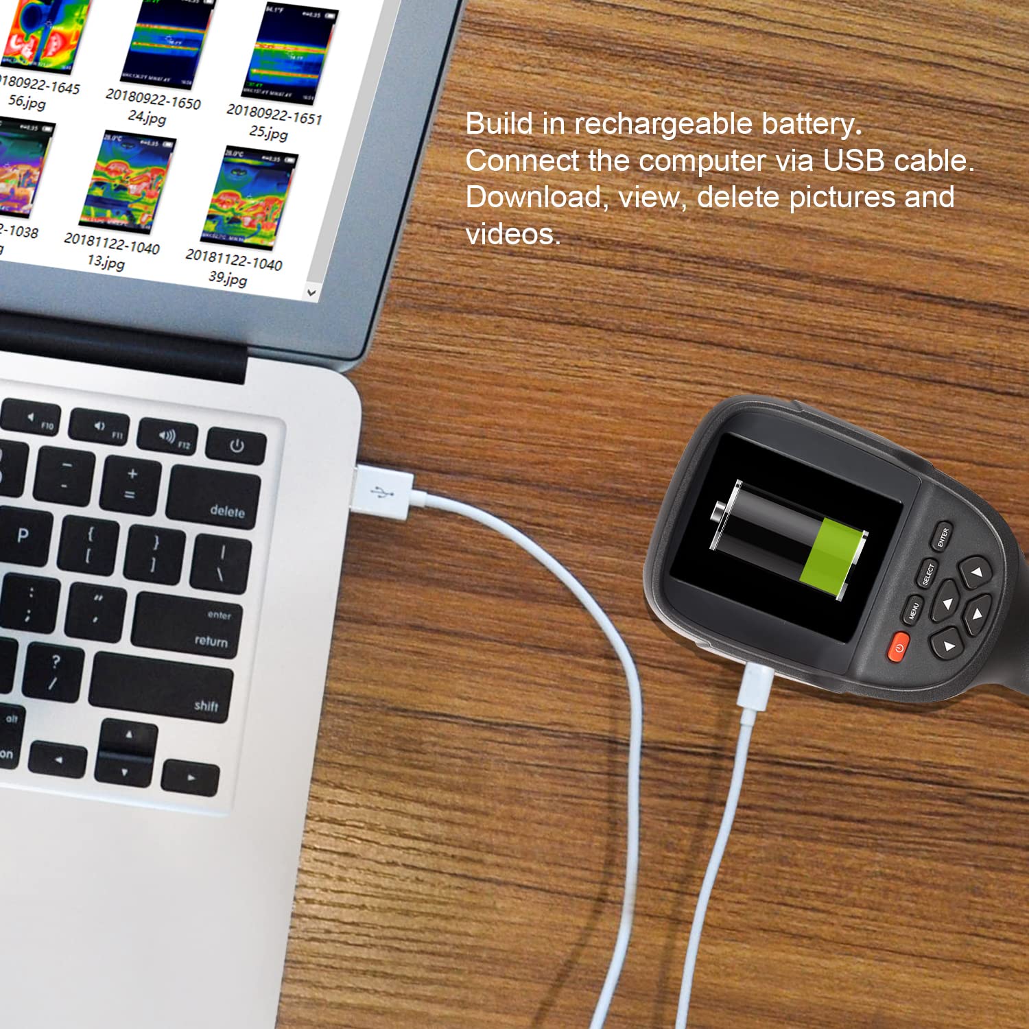 256X192 Higher IR Resolution HT-18+ Handheld Thermal Camera from HTI - Newest Update, IR Resolution Improved to 256x192 with 25 HZ, 300,000 Pixels, Easy to Read 3.2" Color Display, Includes Battery