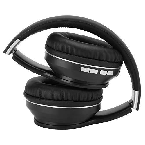 Wireless Headphone, Bluetooth v5.0 Foldable Portable HiFi Noise Cancelling Earphone, Gift with Mic Hands-Free Call & TF Card Function, Over-Ear Headset for Gaming/Learning/Sports(Silver)