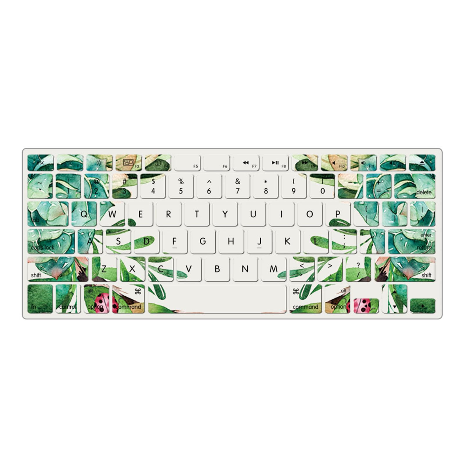 IVY for MacBook Air 13 with M1 (2020, Models: A2337 / A2179) Flower Garland Clear Case with Keyboard Cover - A