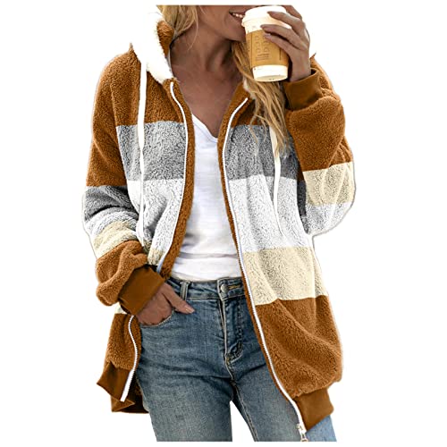 Mens rain Jacket Lightweight Fleece Jacket with Hood Women Corduroy Hooded Colorblock Long Sleeve Jacket raw Hem Coat Outwear high Collar Sweatshirt Women Womens Half Zip Sweatshirt Tunic Tops to