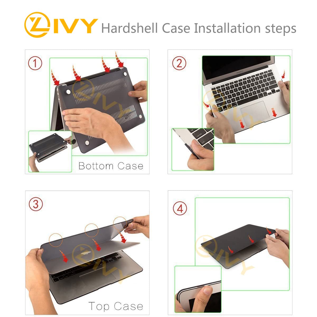 IVY for MacBook Air 13 with M1 (2020, Models: A2337 / A2179) Flower Garland Clear Case with Keyboard Cover - A