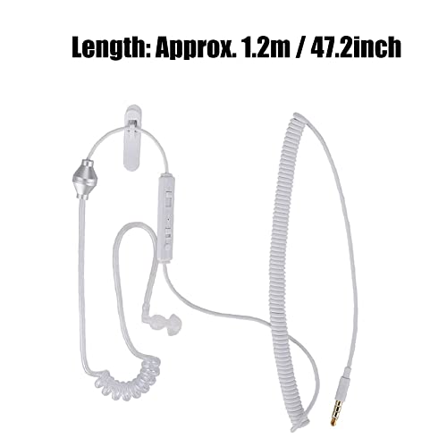 Hilitand Earphone,Wireless Bluetooth Monaural 3.5mm Headphone Air Tube in Ear Antiradiation Earphone Stereo Headset,Flexible and Durable