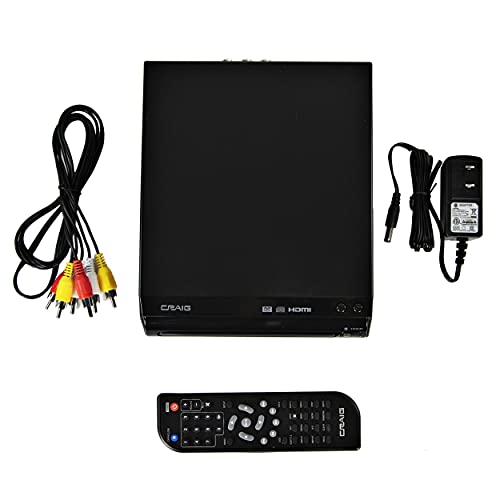 Craig CVD512a Compact DVD Player with Remote in Black | Compatible with DVD/DVD-R/DVD-RW/JPEG/CD-R/CD-RW/CD | Progressive Scan | Multilingual Supported |