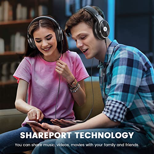 OneOdio Wired Headphones - Over Ear Headphones with Noise Isolation Dual Jack Professional Studio Monitor & Mixing Recording Headphones for Guitar Amp Drum Keyboard Podcast PC Computer