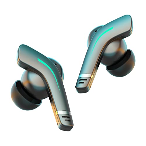 VEXOTRONIC β Wireless Headset Earphones, Bluetooth 5.2 Stereo, Waterproof Gaming Touch, Control Earbuds Low Latency, Compatible with iOS, Android, Windows, and Switch. Computer Laptop TV Sport