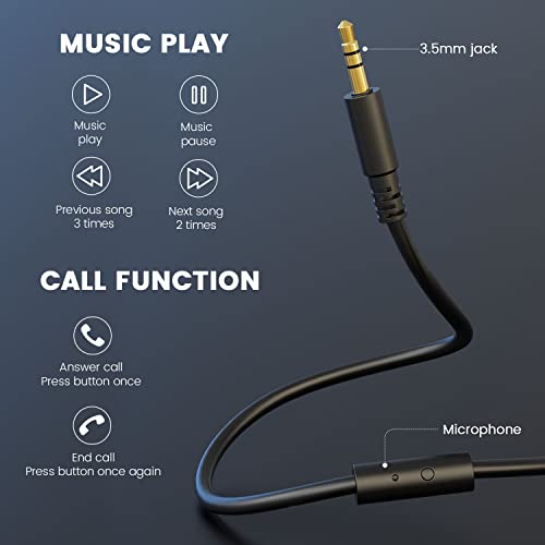 OneOdio Wired Headphones - Over Ear Headphones with Noise Isolation Dual Jack Professional Studio Monitor & Mixing Recording Headphones for Guitar Amp Drum Keyboard Podcast PC Computer