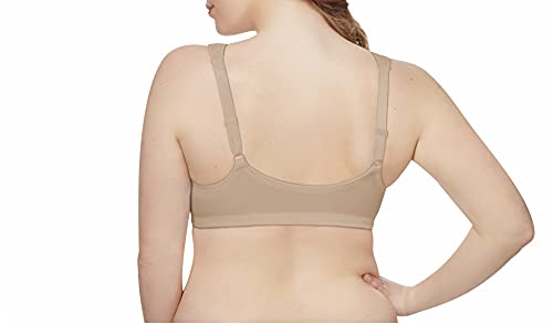 Just My Size Women's Easy On Front Close Wirefree Bra MJ1107, Nude, 40DD