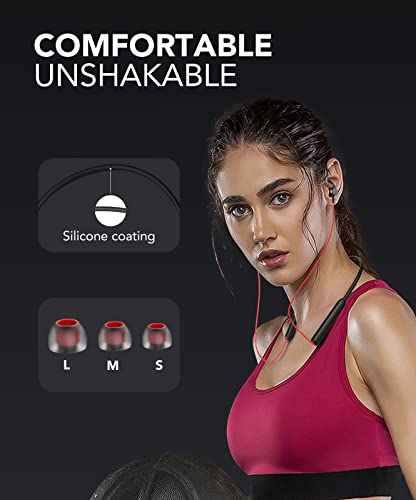 FAMOO Wireless Headphones, Neckband Bluetooth 5.3 Headphones with 24Hrs Playtime, Bluetooth Earbuds with Mic, USB-C, IPX7 Waterproof HD Stereo Ear Buds for Sports and Workout