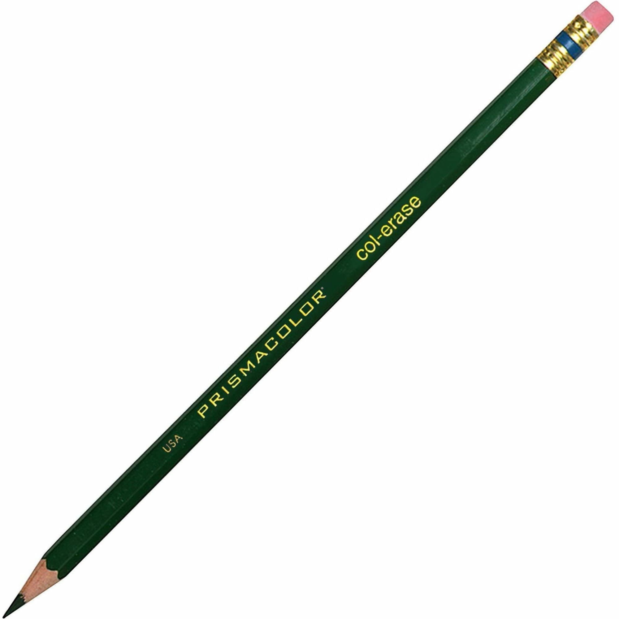 Prismacolor Col-Erase Erasable Colored Pencil, Green, 12 Count