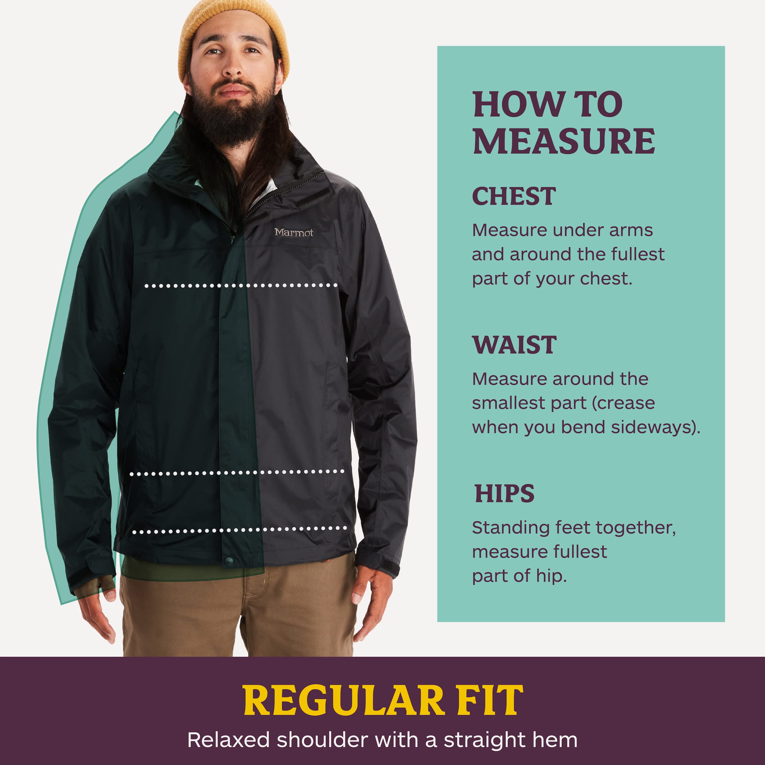 MARMOT Men's Precip Eco Jacket | Lightweight, Waterproof Jacket for Men, Ideal for Hiking, Jogging, and Camping, 100% Recycled, Black, Medium