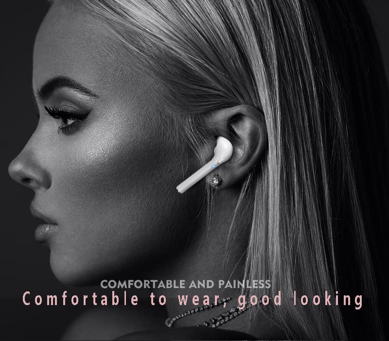 UCLL Wireless Headphones, Noise Canceling Bluetooth Headphones Stereo IPX5 Waterproof in-Ear Sports Bluetooth Headphones with Mini Charging Case and Built-in Microphon,for iPhone Android