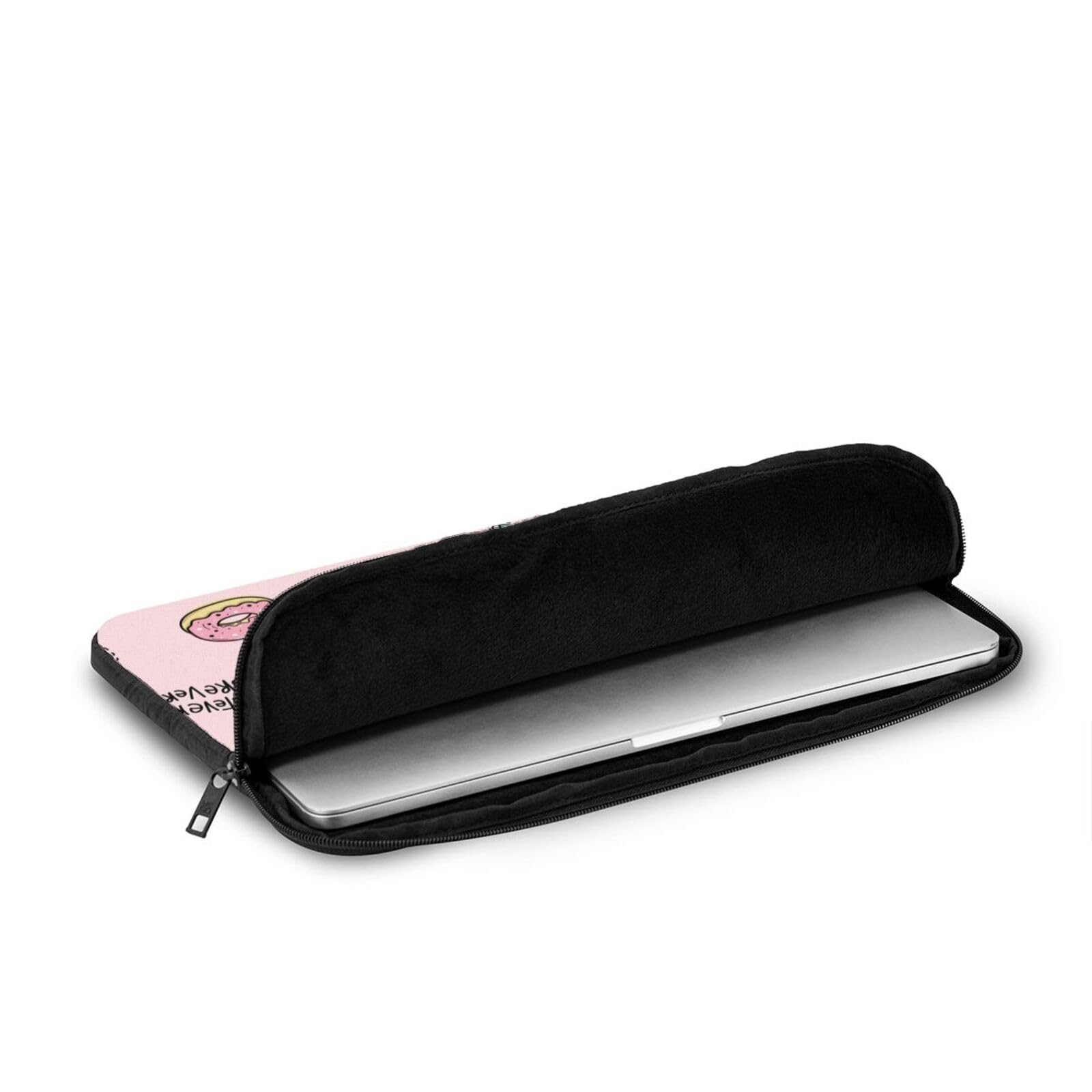 Cute Girly Cartoon Drawing Elements Pink 13 inch Portable Laptop Sleeve Compatible with MacBook Air Notebook Computer Case for Men Women College School Students