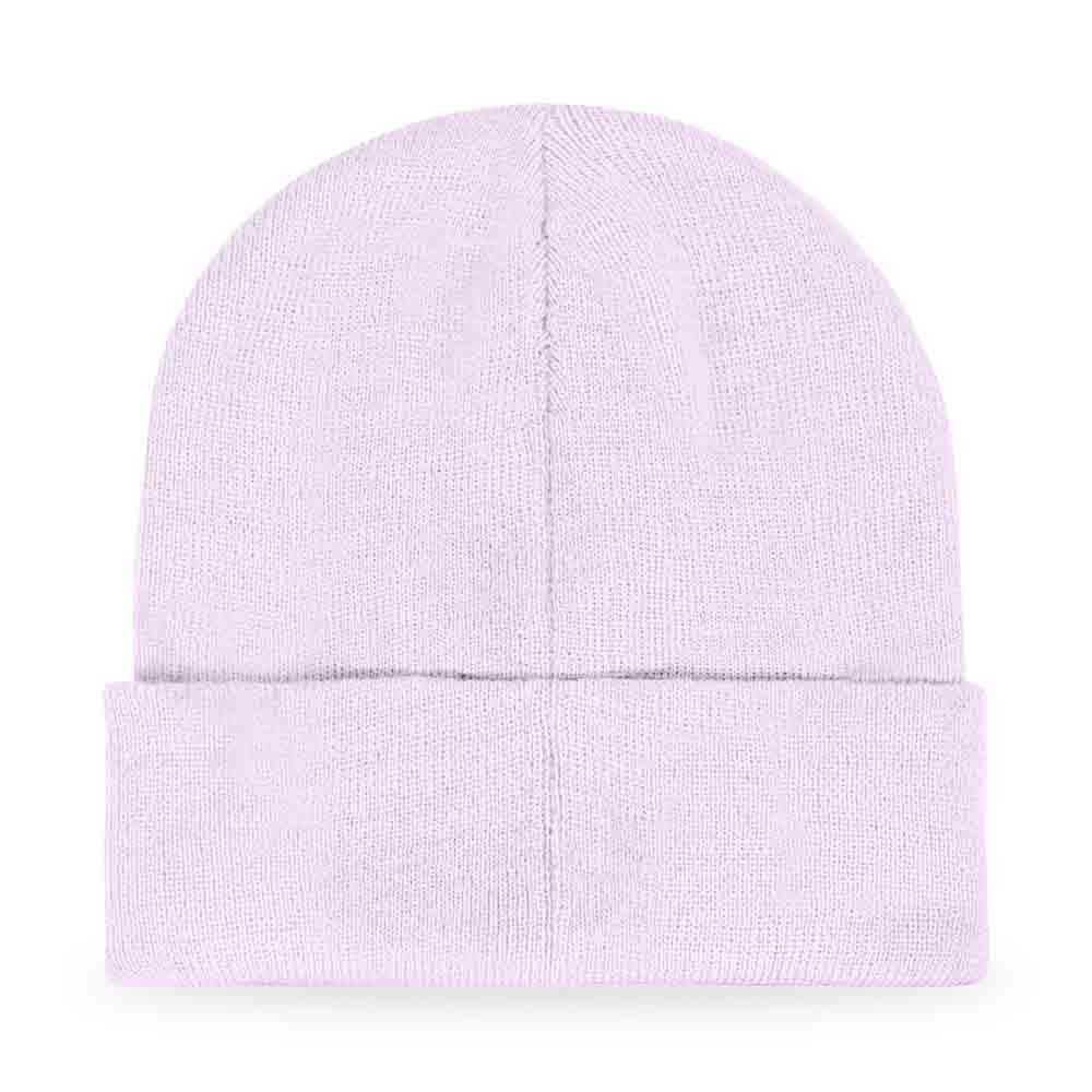 DALIX Embroidered Ghost Beanie Cap Cuffed Knit Hat Women in Lavender