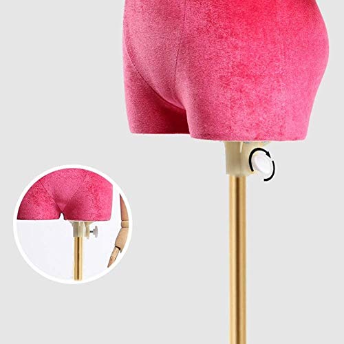 Mannequin Display Stand Dress Form Mannequin Body, Detachable Mannequin Realistic Display Mannequin Head Metal Base ( Color : Black ) (Red )