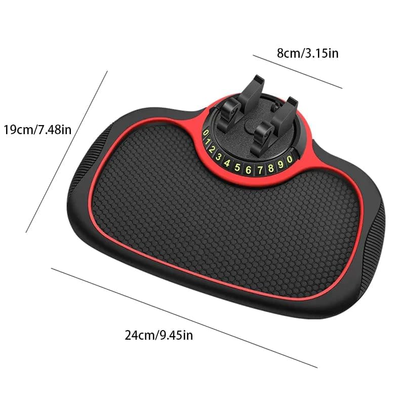 TTEDMO Multifunction Car Anti-Slip Mat Auto Phone Holder,Multi Function Phone Holder for Car (Blue)