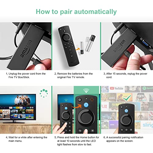 Replacement Voice Remote fit for Fire TV (3rd Gen, Pendant Design),Fire TV Stick (2nd Gen,3r Gen,4K,4K Max),Fire TV Stick Lite,Fire TV Cube Remote (1st and 2nd Gen)