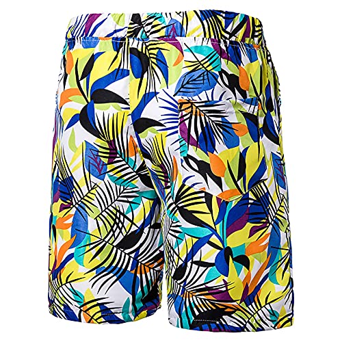 Vintage Mens Bathing Suit Costume Beach 2-Piece Sets & Summer Men’s Shorts Printed Sleeve Short Men Jacket and Pants Set Grey
