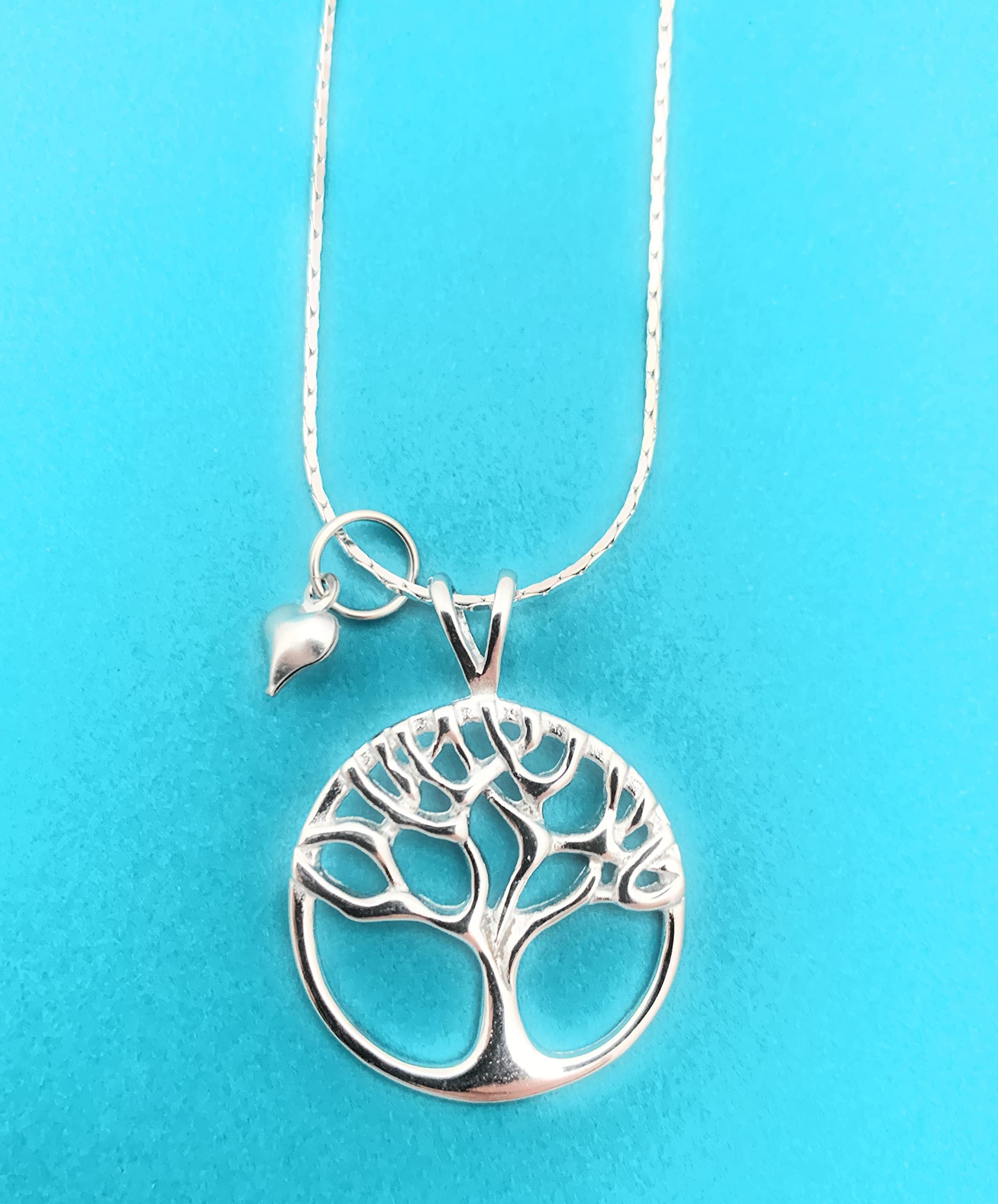 Smiling Wisdom - Happy Birthday Greeting Card and Tree Heart Necklace Keepsake Gift Set - Daughter Granddaughter From Parent - Stainless Steel - Love Grows