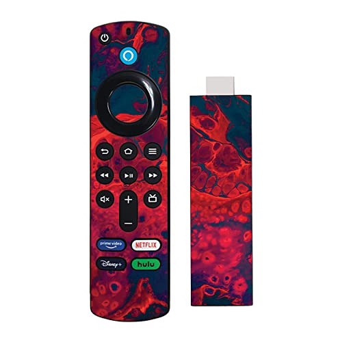 MightySkins Skin Compatible with Amazon Fire TV Stick 4K Max - Fiery Flow | Protective, Durable, and Unique Vinyl Decal wrap Cover | Easy to Apply, Remove, and Change Styles | Made in The USA