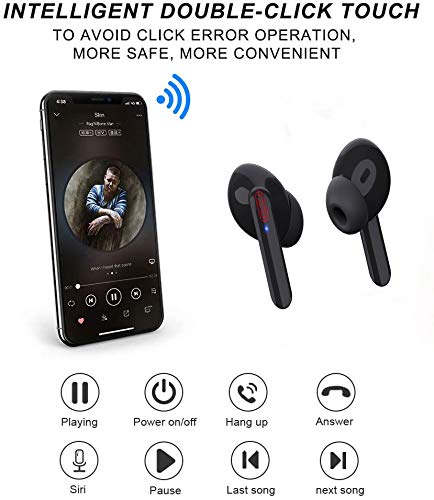 Wireless Earbuds Bluetooth 5.0 Earphones Noise-Canceling Headset with Charging Box,Built-in Microphone Headset 35 Playtime Suitable compatible for Samsung,Android,huawei Earbuds