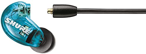 Shure SE215 PRO Wired Earbuds - Professional Sound Isolating Earphones, Clear Sound & Deep Bass, Single Dynamic MicroDriver, Secure Fit in Ear Monitor, Plus Carrying Case & Fit Kit - Blue (SE215SPE)