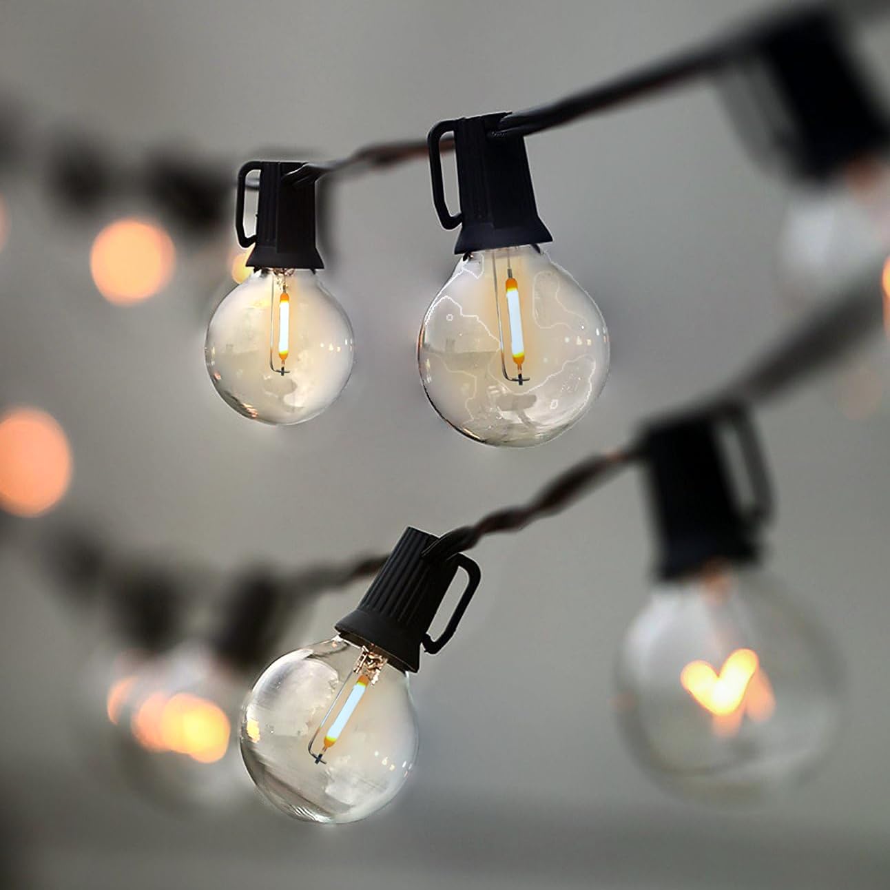 String Lights, Lampat 25Ft G40 Globe String Lights with Bulbs-UL Listd for Indoor/Outdoor Commercial Decor