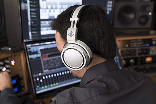 Neumann NDH 20 Closed Back Monitoring Professional Studio Headphones Gaming, Mixing, Mastering, Video or Audio Production, Performing, 3M straight cable w 1’8” stereo connector and 1/4” adaptor