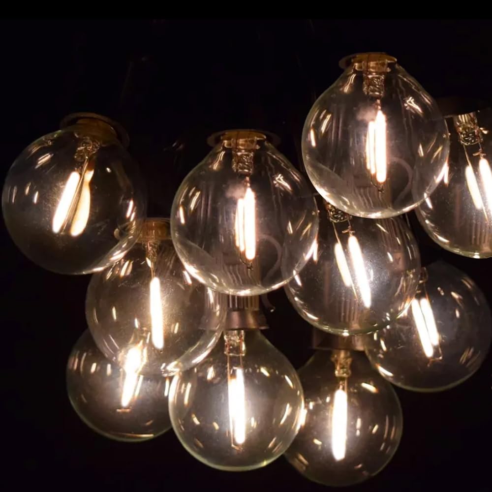 String Lights, Lampat 25Ft G40 Globe String Lights with Bulbs-UL Listd for Indoor/Outdoor Commercial Decor