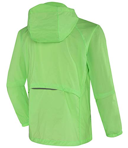 Outto Men's Hiking Jacket Rain Resistant Lightweight UV Protection Quick Drying Windproof Skin Coat(Small,007C Green)
