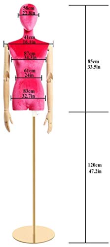 Mannequin Display Stand Dress Form Mannequin Body, Detachable Mannequin Realistic Display Mannequin Head Metal Base ( Color : Black ) (Black )
