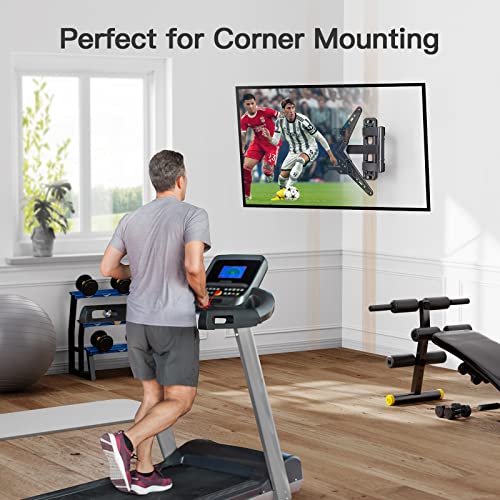 Pipishell TV Wall Mount for Most 26-60 inch TVs, Full Motion TV Mount with Swivel, Tilt, Extension, Single Stud Articulating TV Wall Mount Bracket, Holds up to 77 lbs, Max VESA 400x400mm, PIMF11